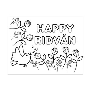Baha'i Ridvan 2024 Coloring Pages - Festival of Ridvan Celebration ...