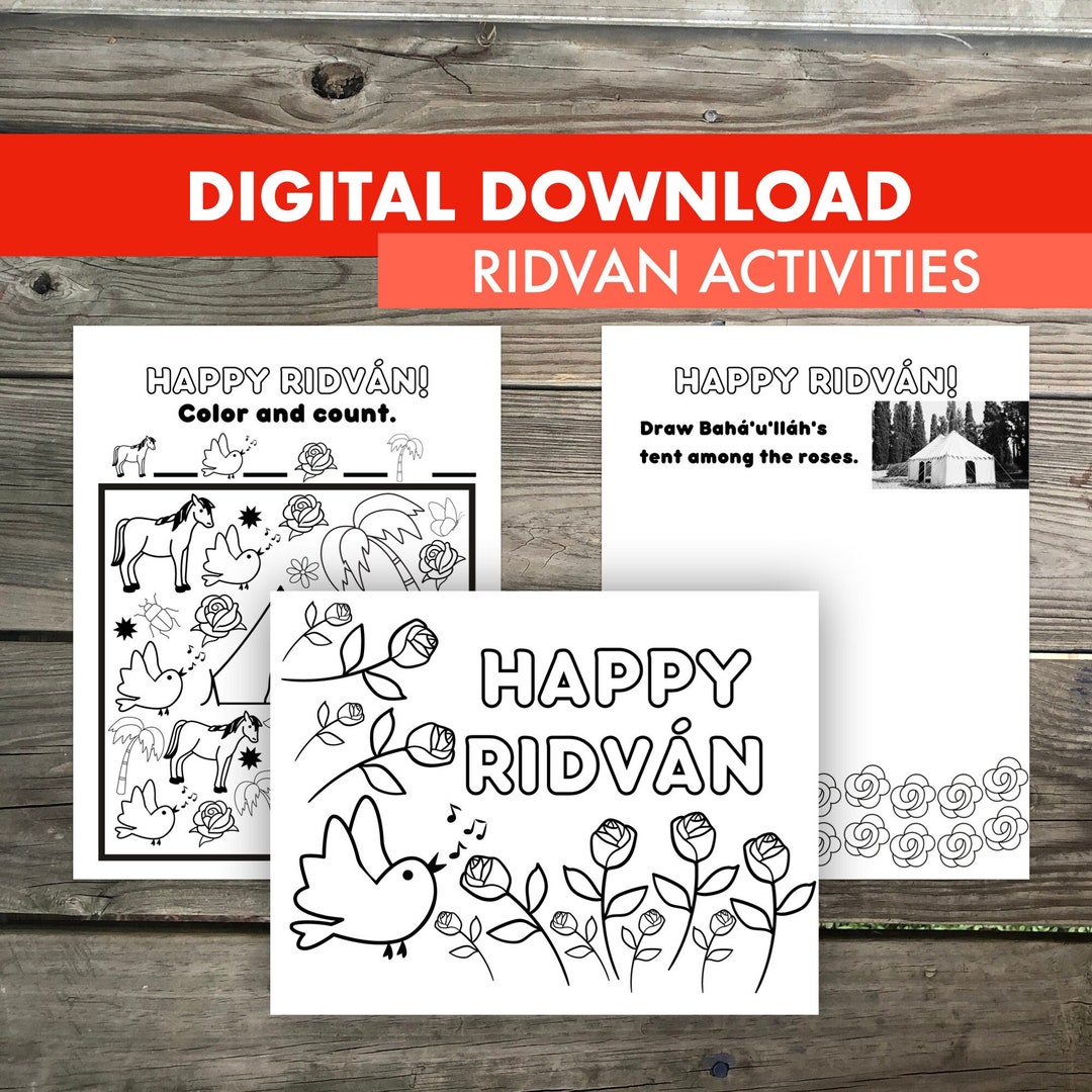 Baha'i Ridvan 2024 Coloring Pages Festival of Ridvan Celebration ...