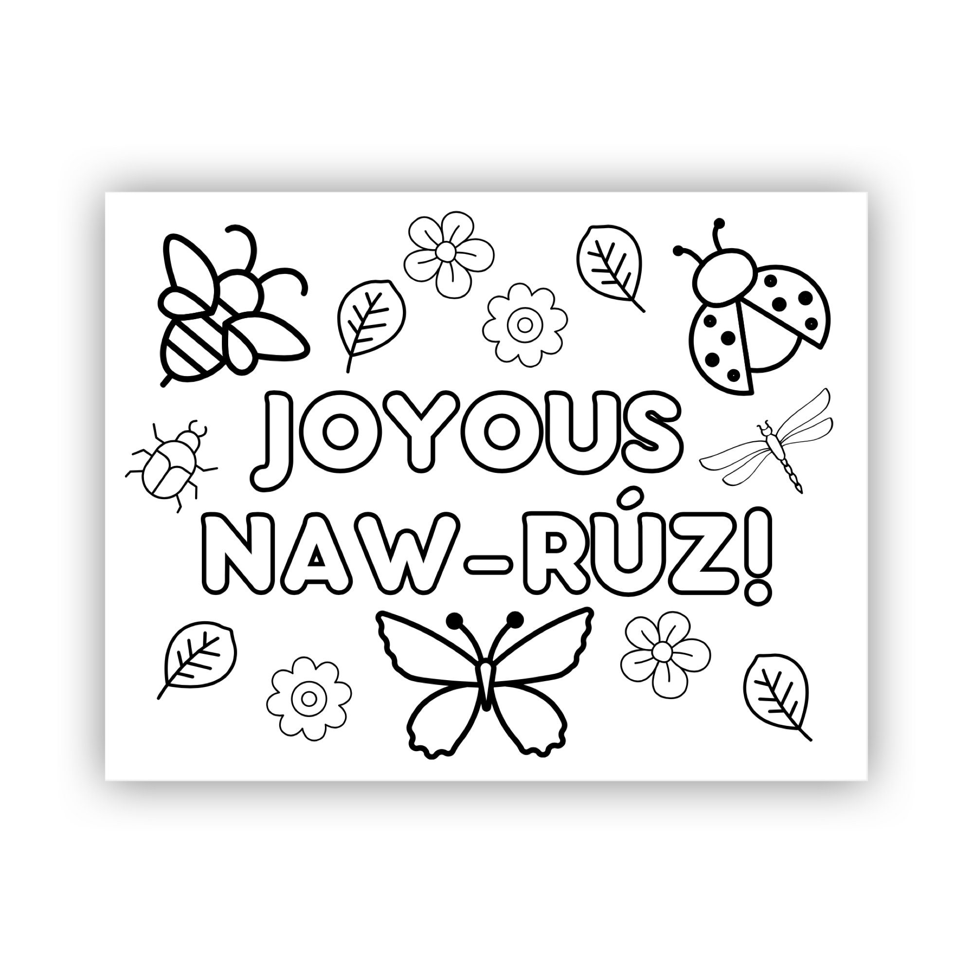 Baha'i Naw-ruz 2023 Coloring Pages Joyous Naw-ruz - Etsy Canada