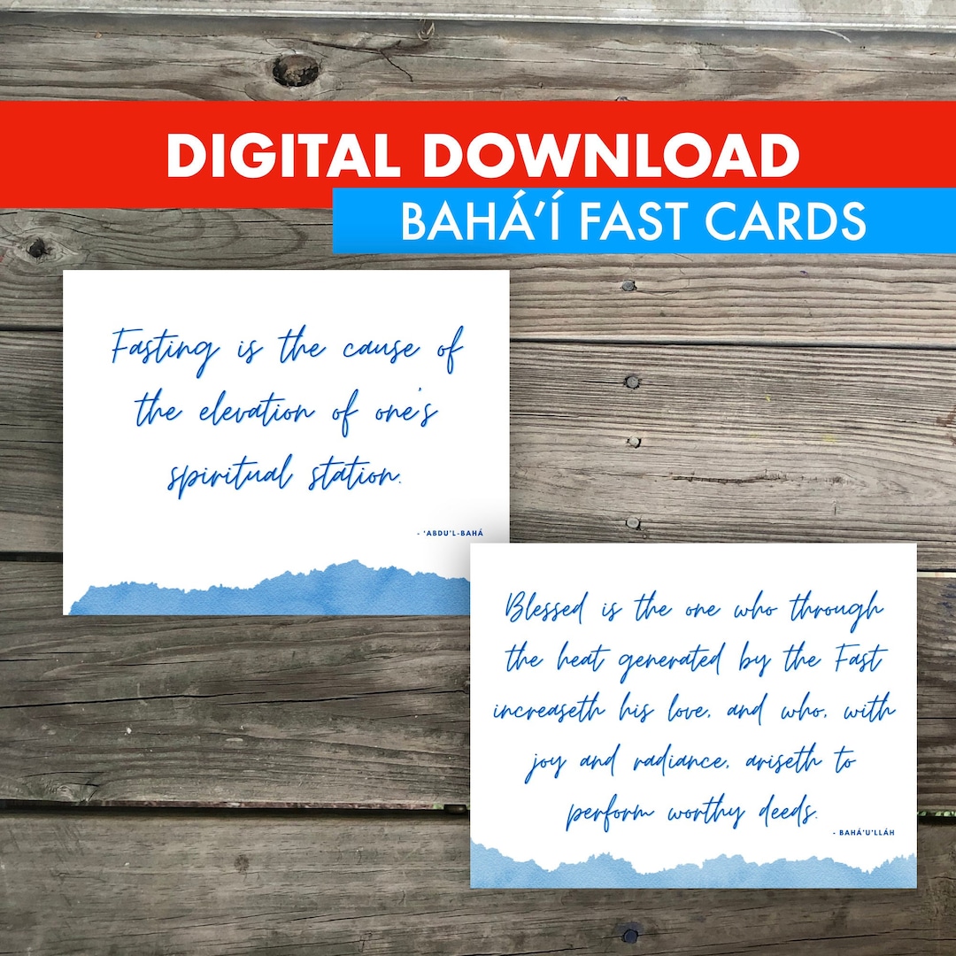 Baha'i Fast Holy Writings Printable - Daily Quotes for Nineteen Day ...