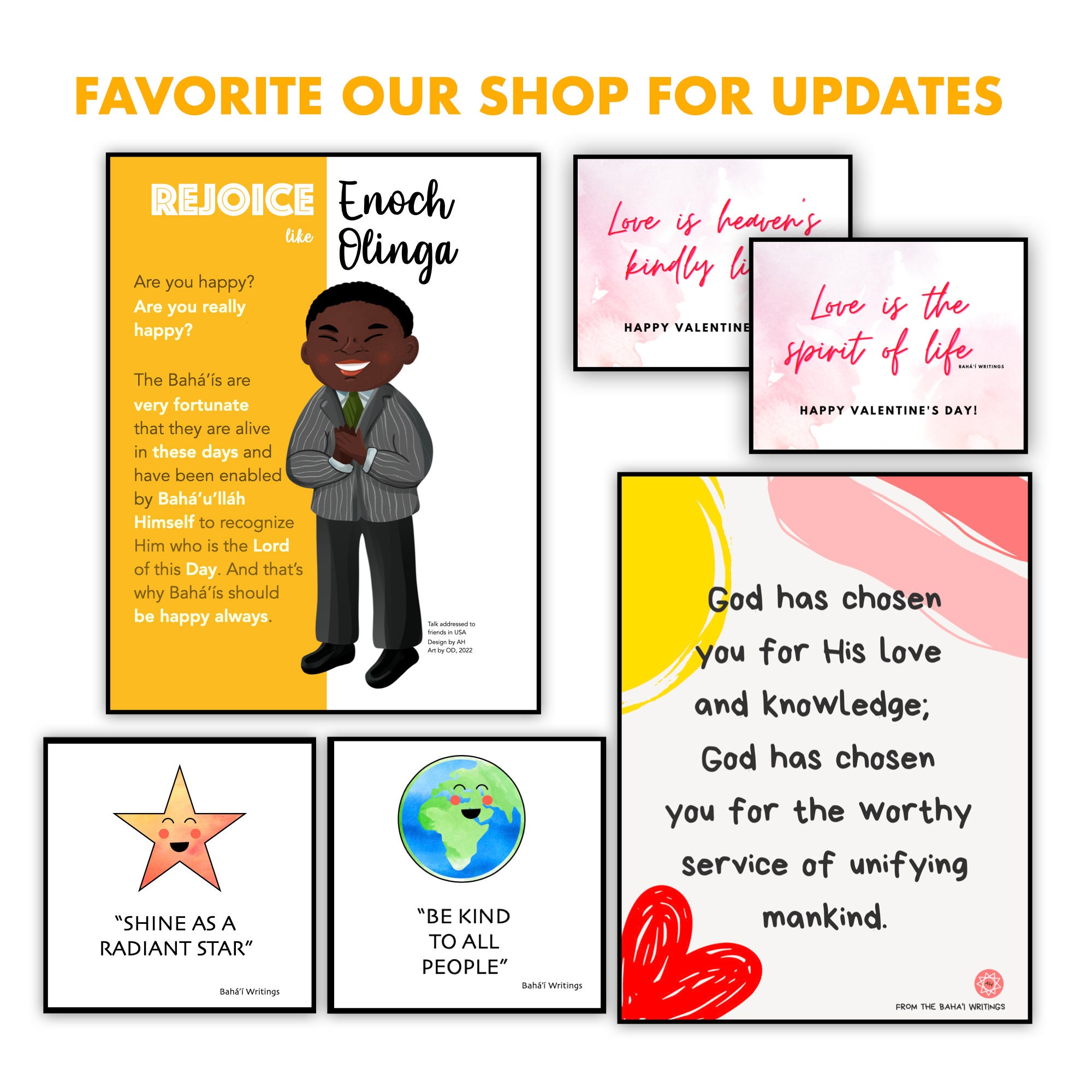 Bahai Prayer Printable Childrens Class Activity Blessed - Etsy