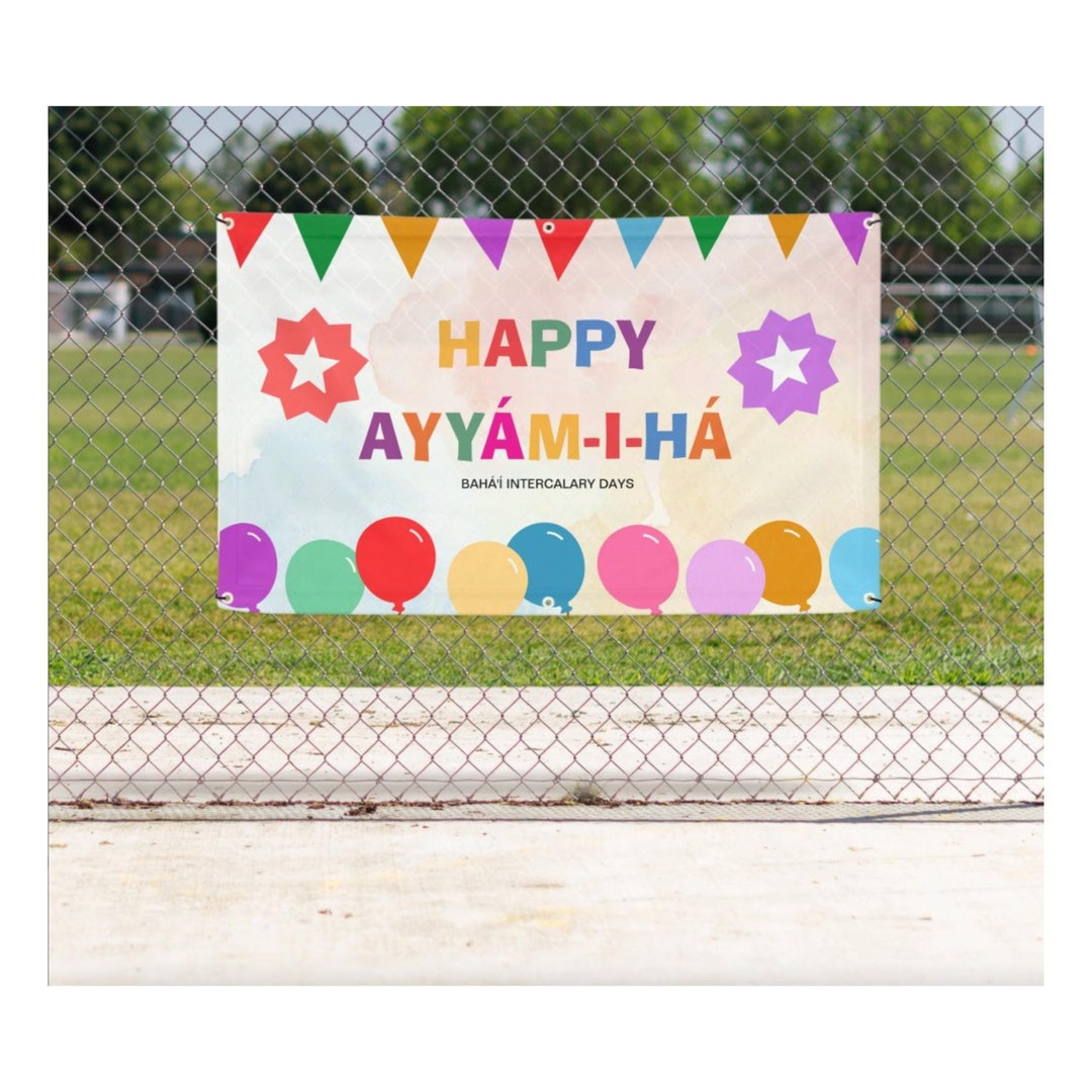 Happy Ayyam-i-ha Banner Multicolored Party Decoration for Baha'i ...