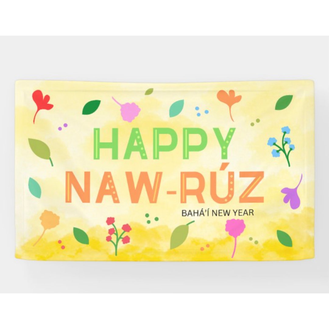 Happy Naw-ruz 2025 Banner Badi Calendar Multicolored Party Decoration ...