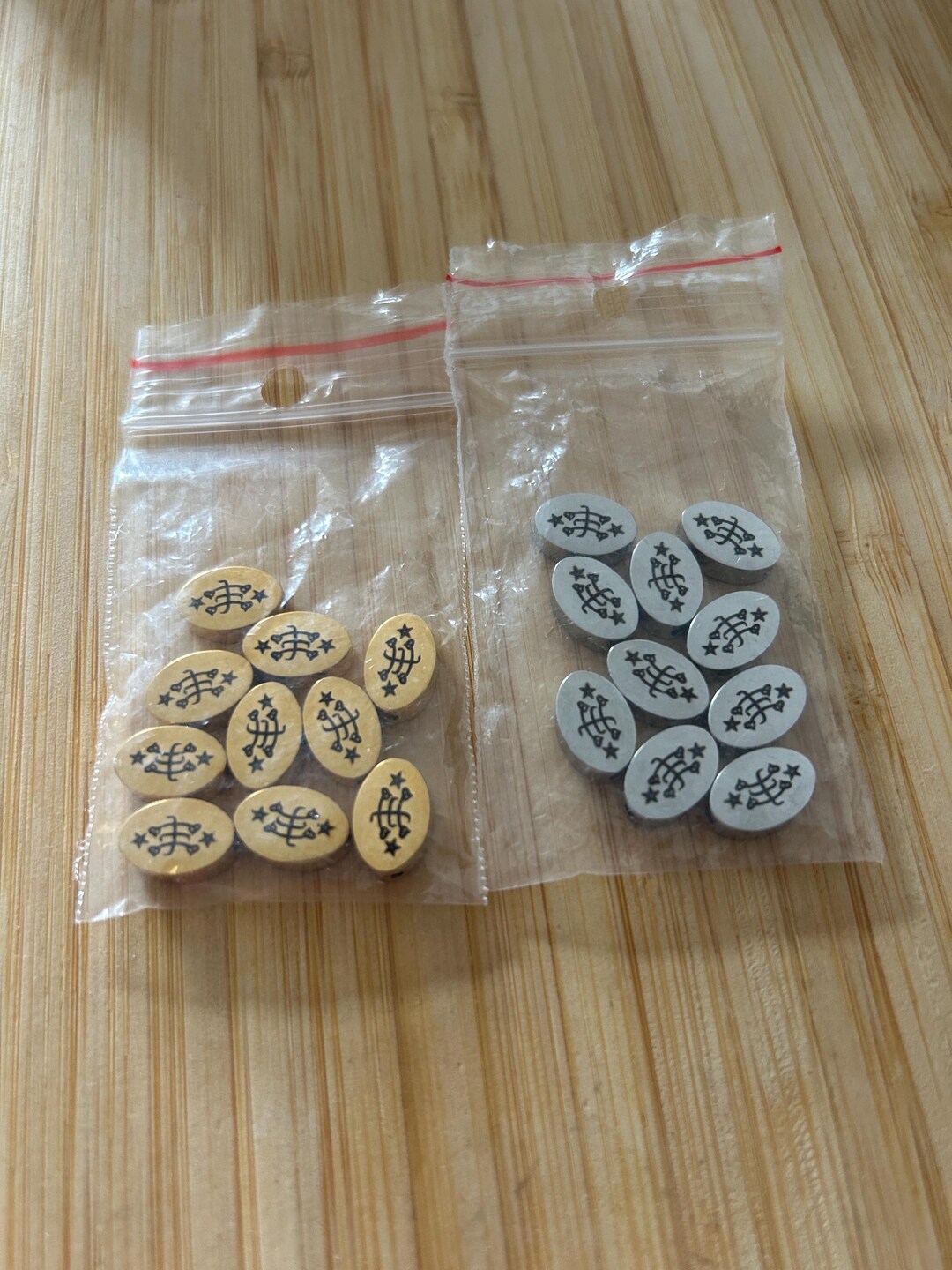 Oval Baha'i Ringstone Symbol Stainless Steel Bead for DIY Jewelry ...