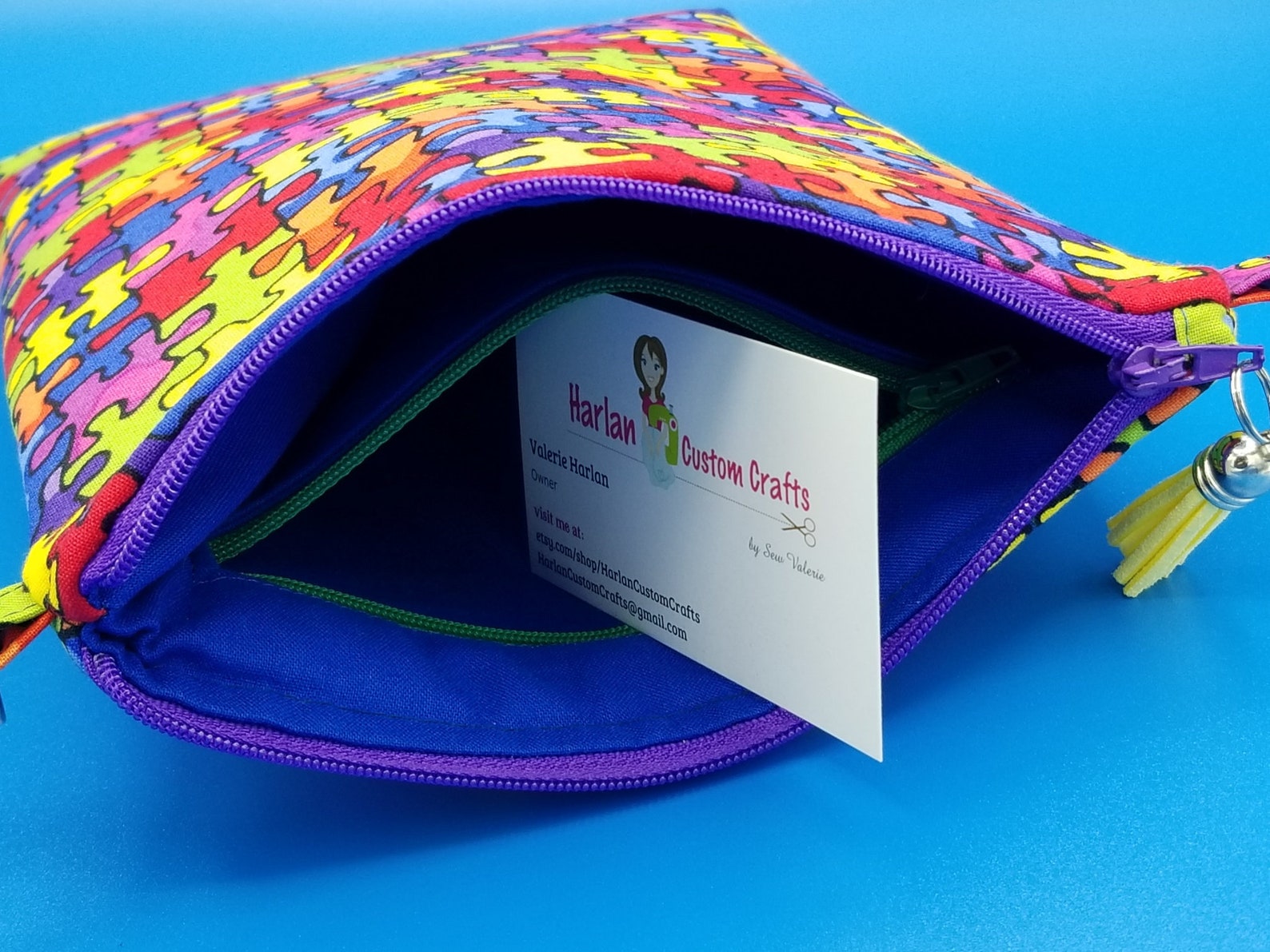 Crossbody Bag W/pocket, Autism Spectrum Motif. Puzzle Pieces. Great for ...