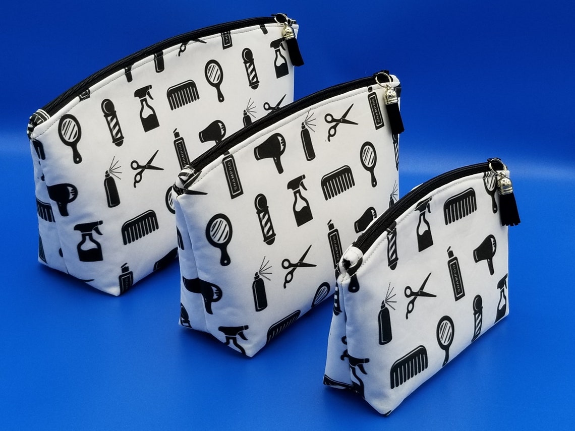 Barber Bag, Hair Stylist Motif, Salon, Hairdresser, Cosmetic Bag ...