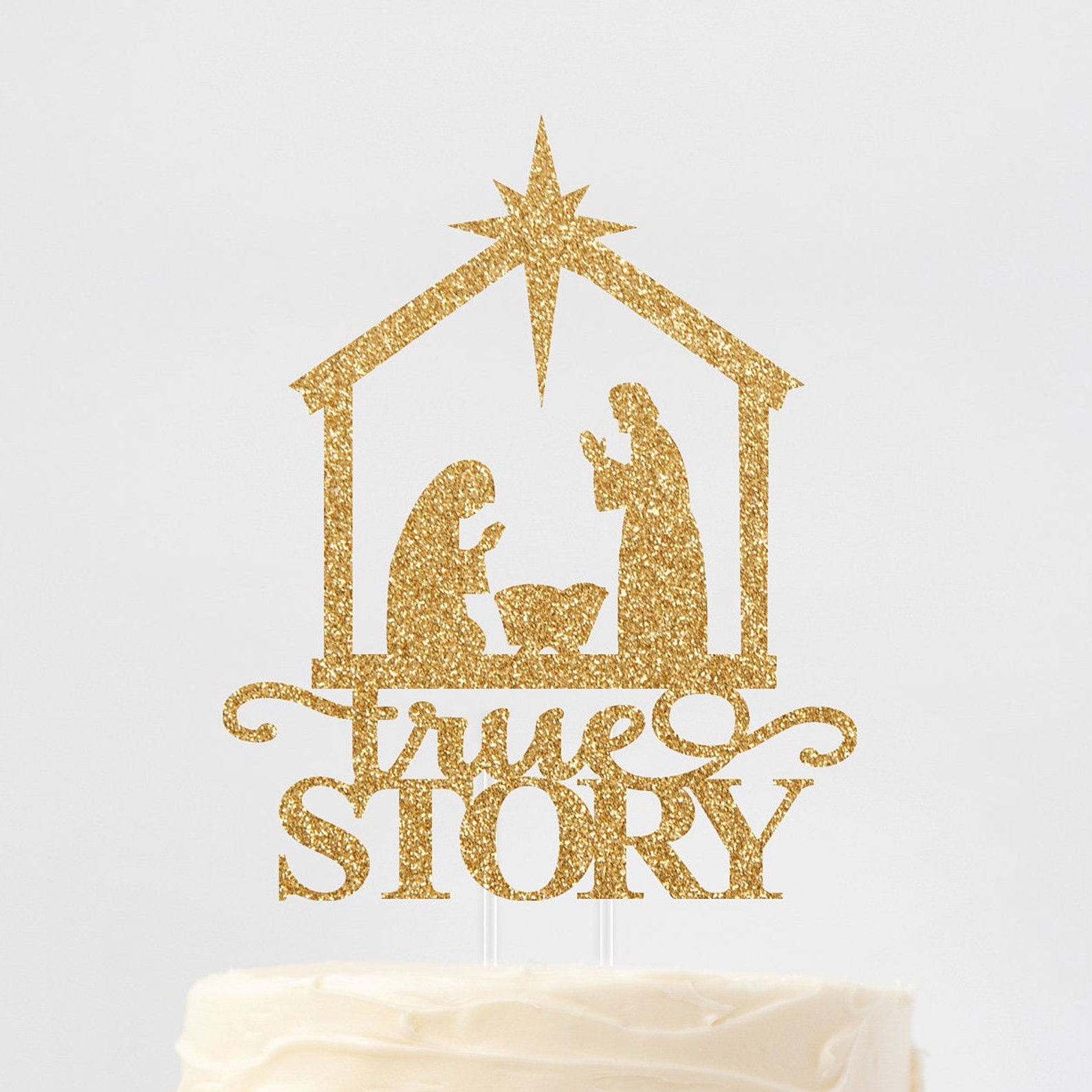 Nativity True Story Christmas Cake Topper - Etsy
