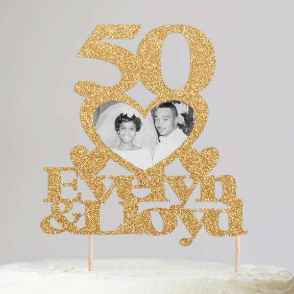 50th Anniversary Cake Topper - Etsy