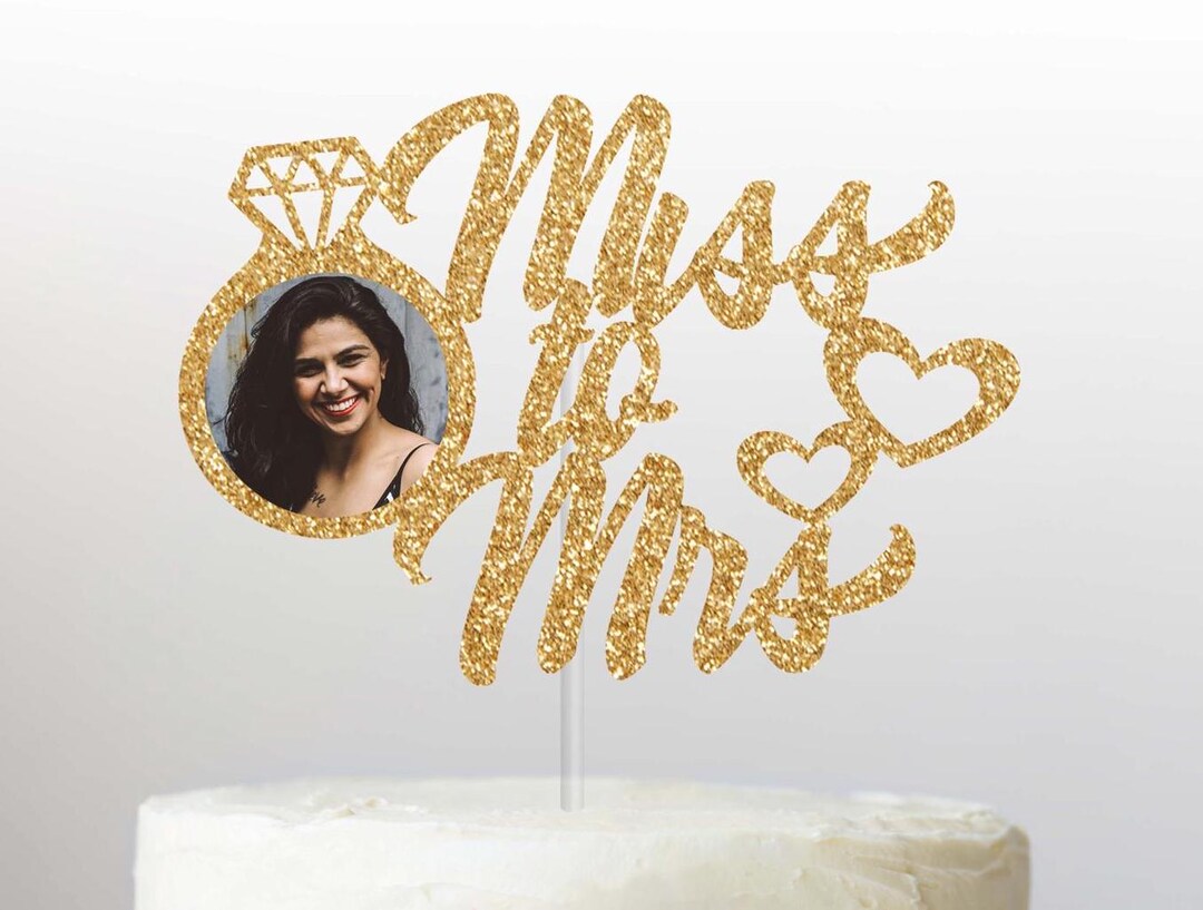 Personalized Miss to Mrs Cake Topper, Bridal Shower Cake Topper - Etsy