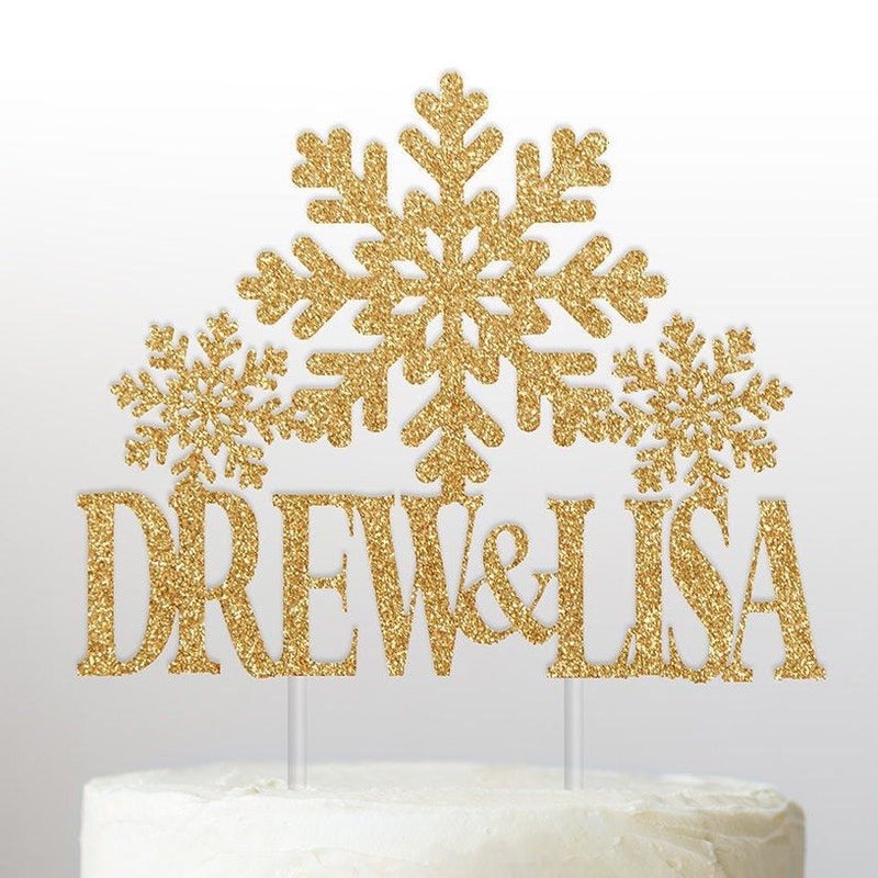 Snowflake Wedding Cake Topper - Etsy