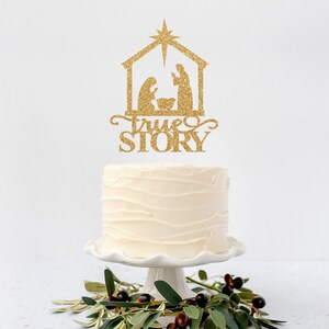 Nativity True Story Christmas Cake Topper - Etsy