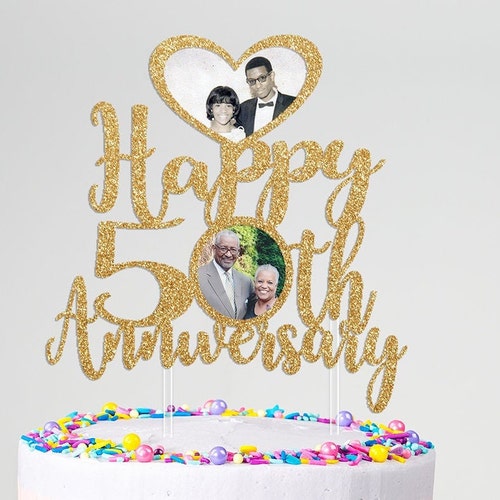 50th Anniversary Cake Topper - Etsy