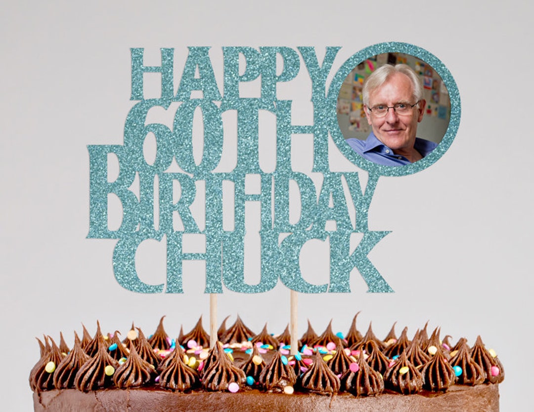 Personalized Photo Birthday Cake Topper: Glitter Cardstock Keepsake - Etsy