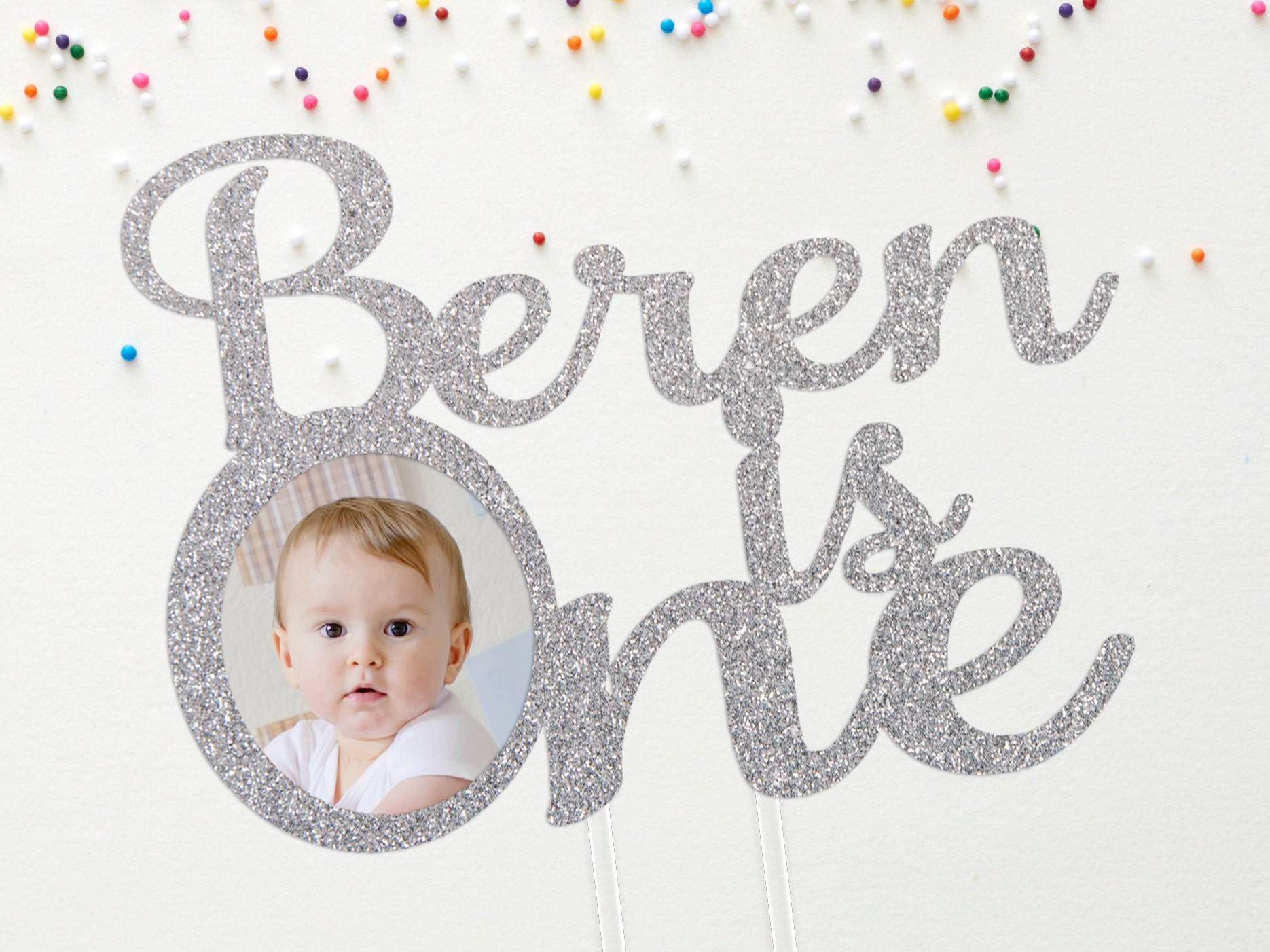 Personalized First Birthday Cake Topper Photo Cake Topper - Etsy