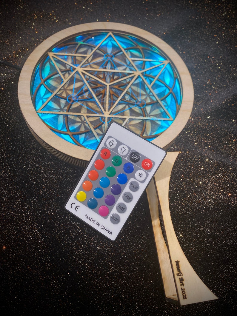 Seed of Life Color Changing Light Box Art Lampsacred - Etsy