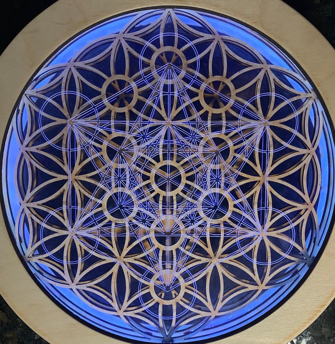 Flower of Life Light, Metatron's Tree Lightbox, Sacred Geometry Art ...