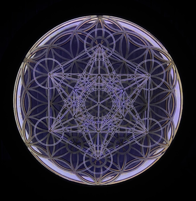 Flower of Life Light - Metatron's Cube & Tree of Life Lightbox, Sacred ...