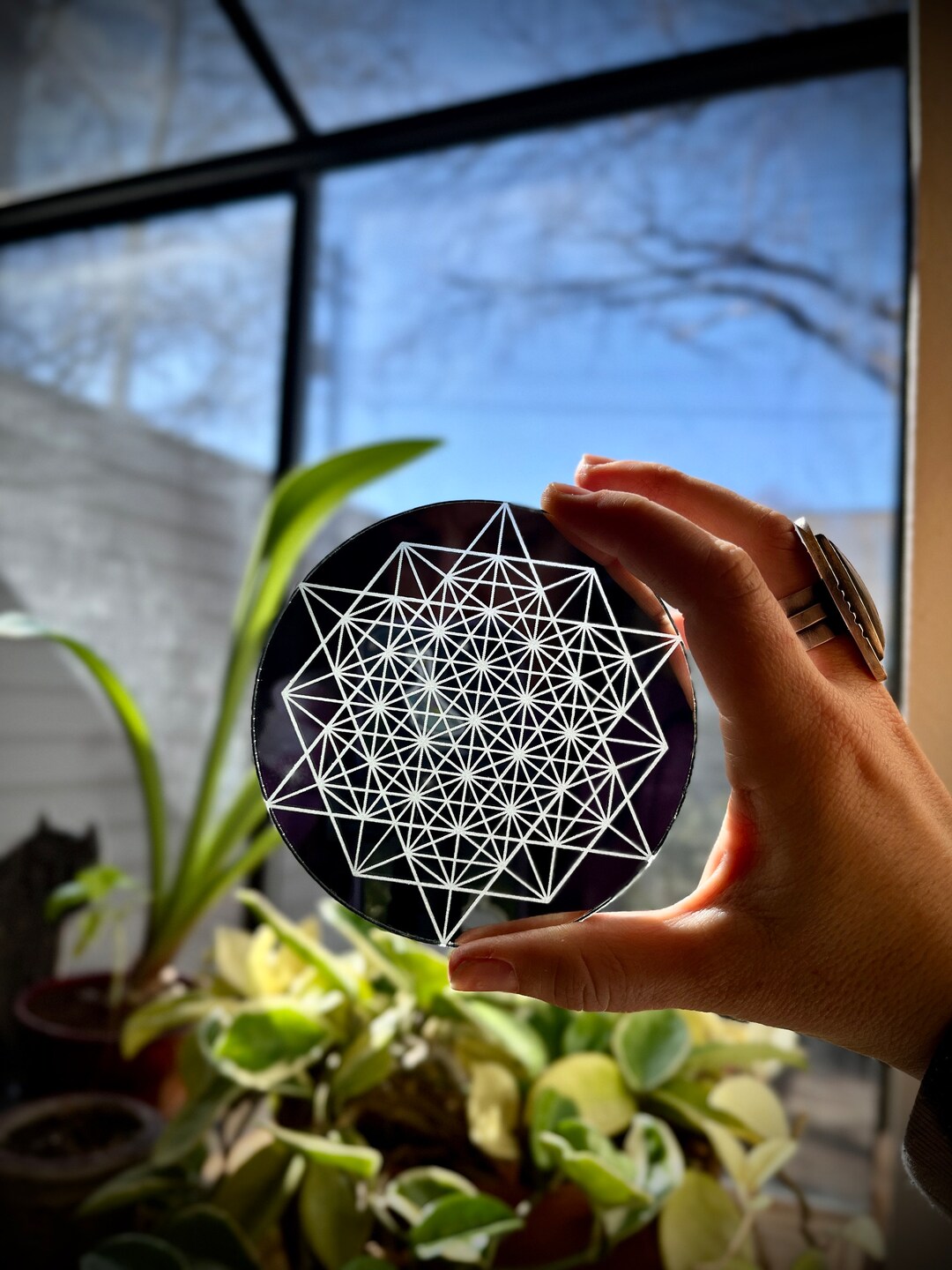 Star Icosahedron Engraved Mirror - Craft DIY Mirror for Home Decor ...