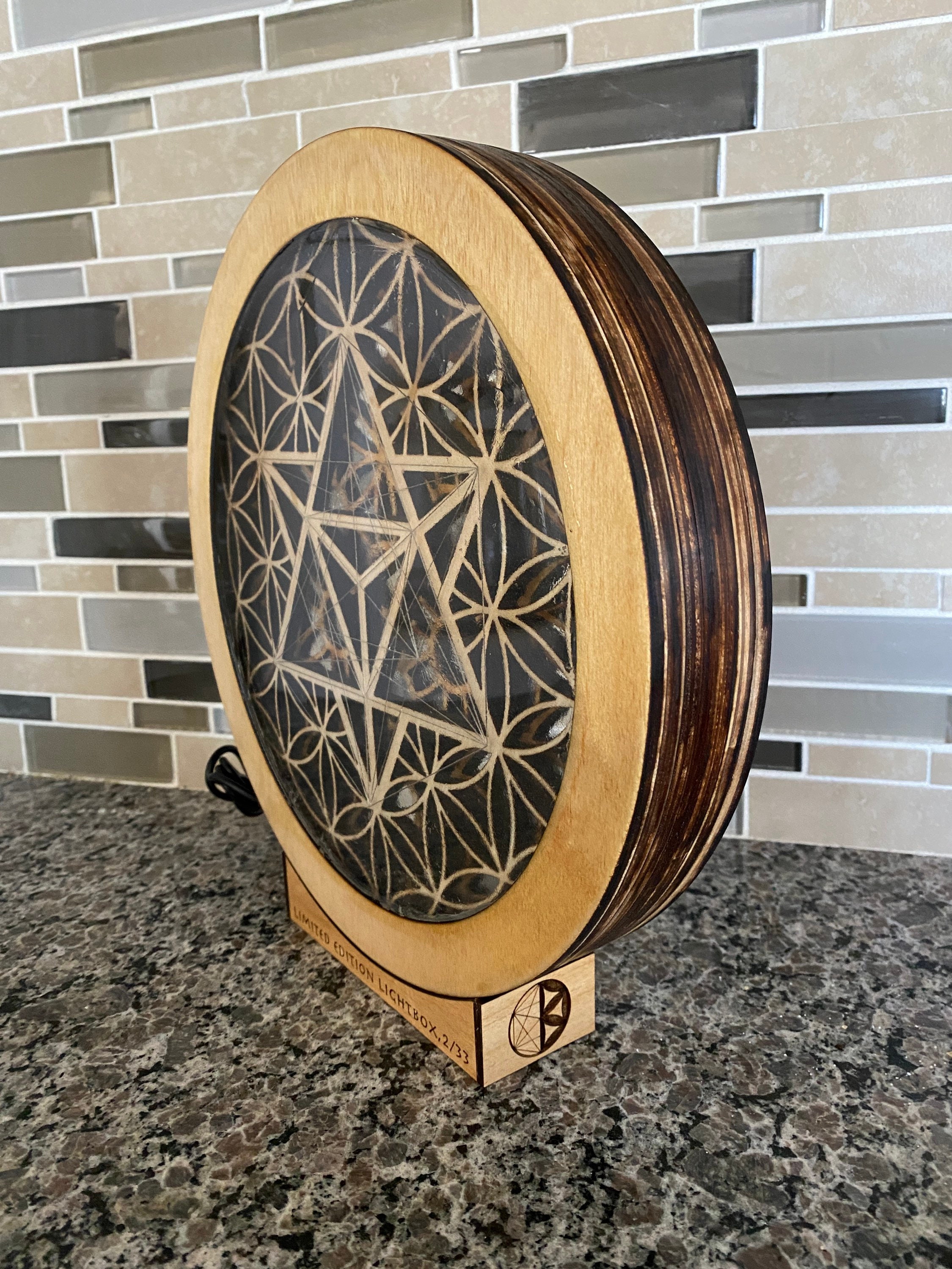 Flower of Life Light - Metatron's Cube & Tree of Life Lightbox, Sacred ...