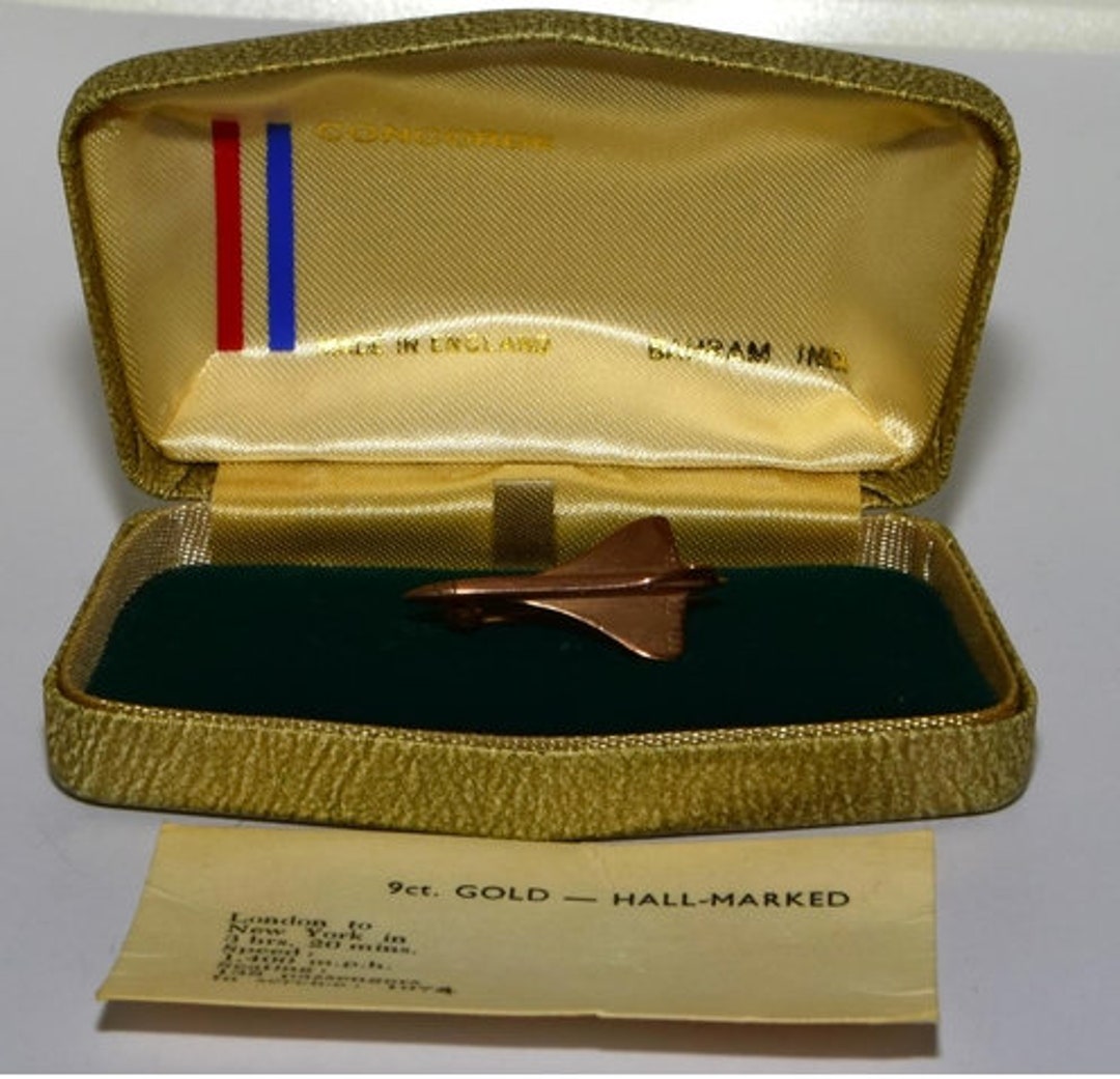 Air France, Concorde 9ct Gold Concorde Tie Pin Collectible Only Given ...