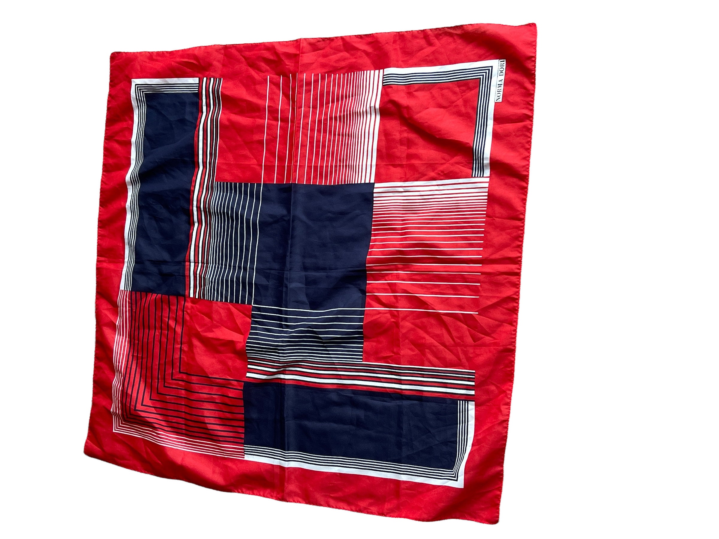 British Airways Vintage Deco Scarf Negus Red Airline Air Crew - Etsy