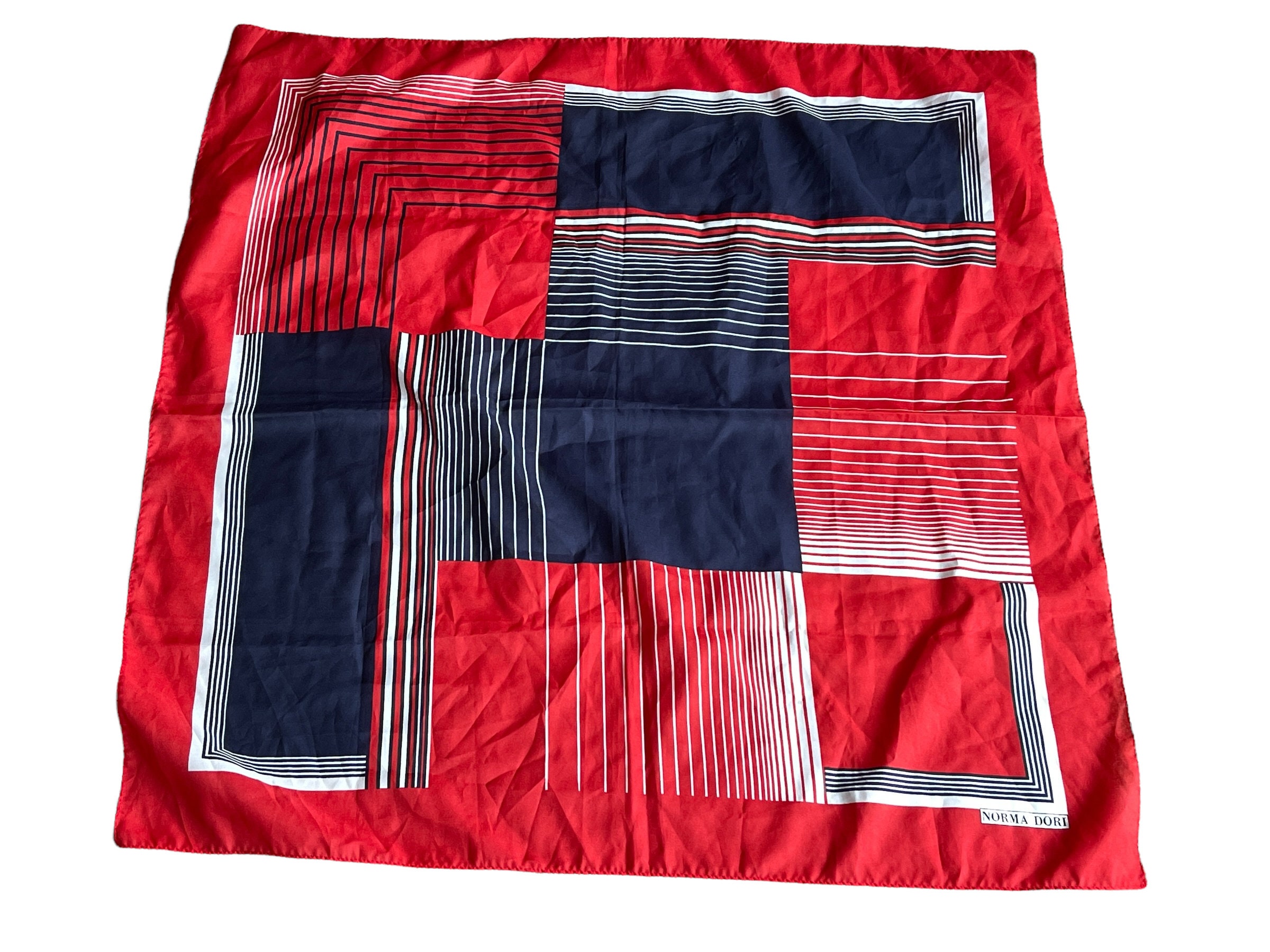 British Airways Vintage Deco Scarf Negus Red Airline Air Crew - Etsy