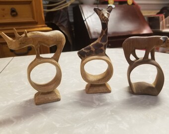 Animal Napkin Rings - Etsy