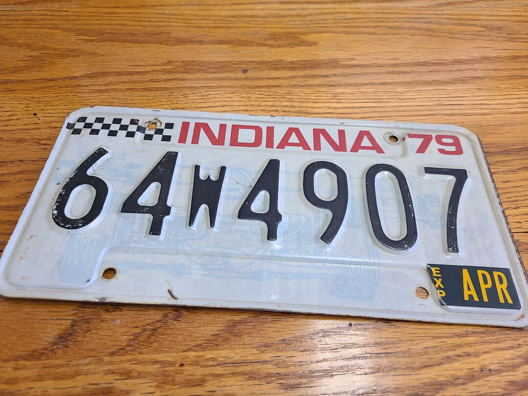 1979 Indiana Race Car License Plate - Etsy