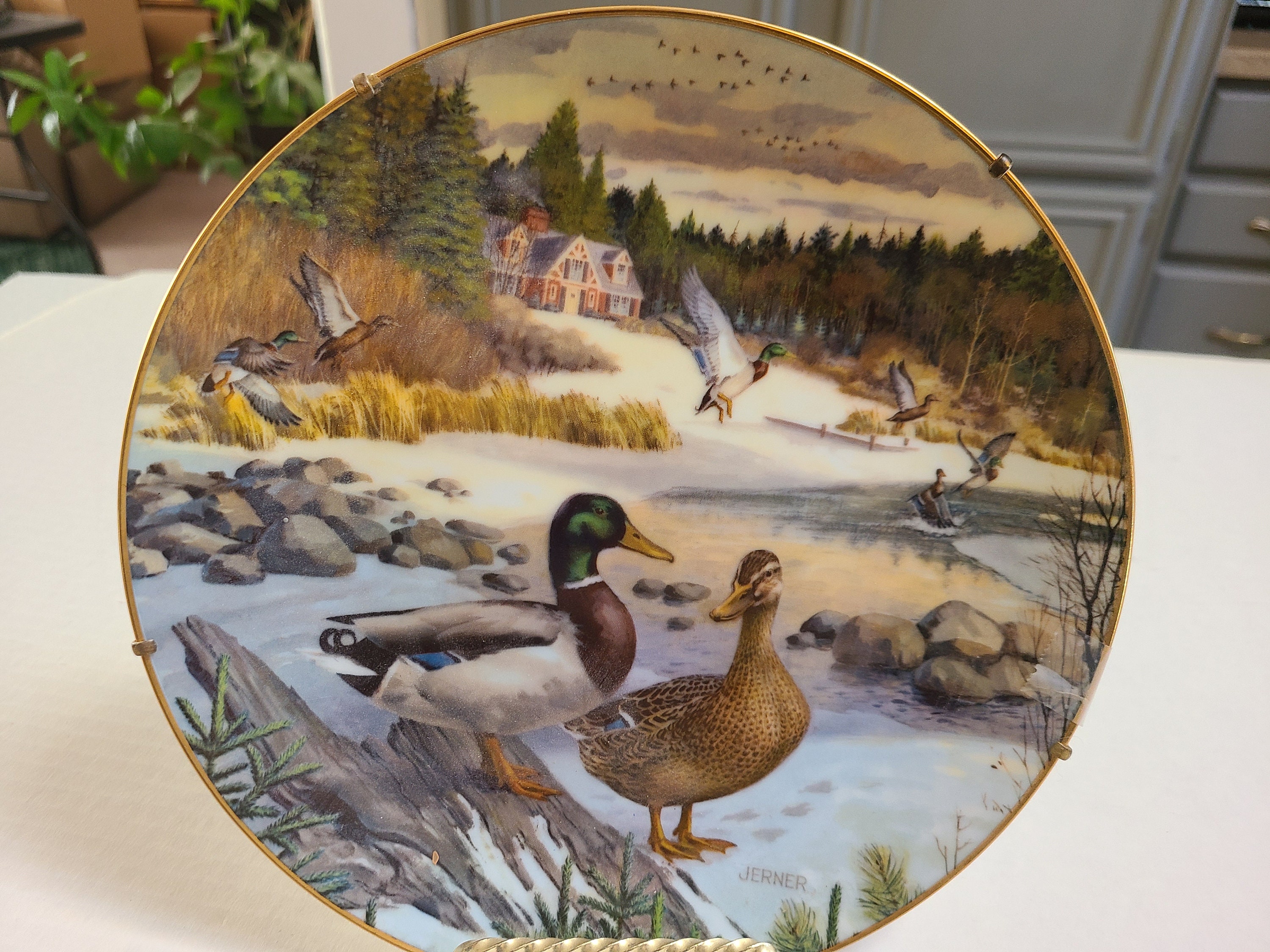 Vintage Collector Knowles Mallard Duck Plate With Wall Hanger Attached ...