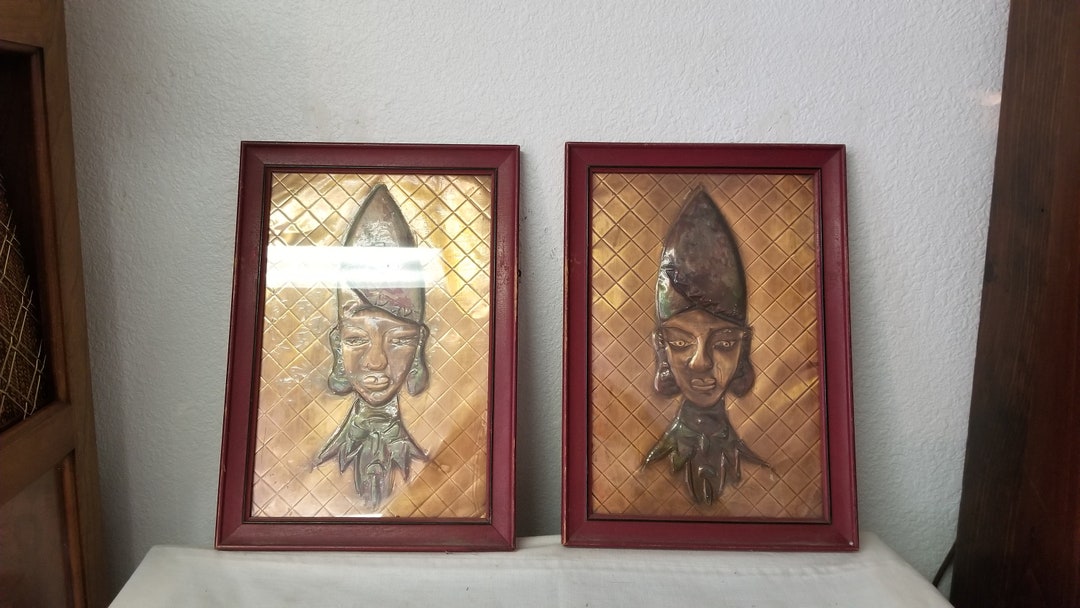 Pair of Vintage Gimbel Bros Copper Art Sculpture. Copper Pictures ...