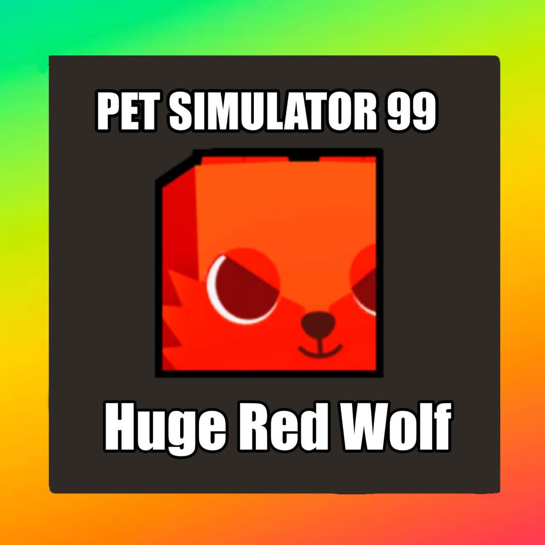 Ps99 | Pet Simulator 99 - Huge Red Wolf - Etsy
