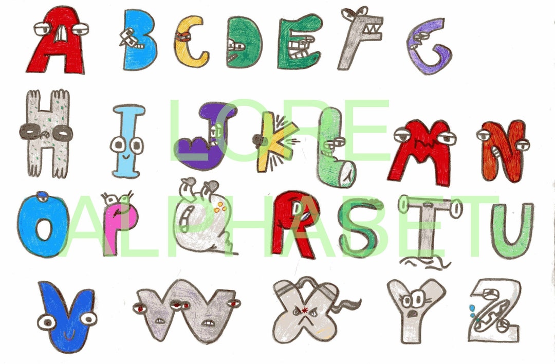 Alphabet Lore Letters Alphabet Lore Digital Althabet Lore - Etsy