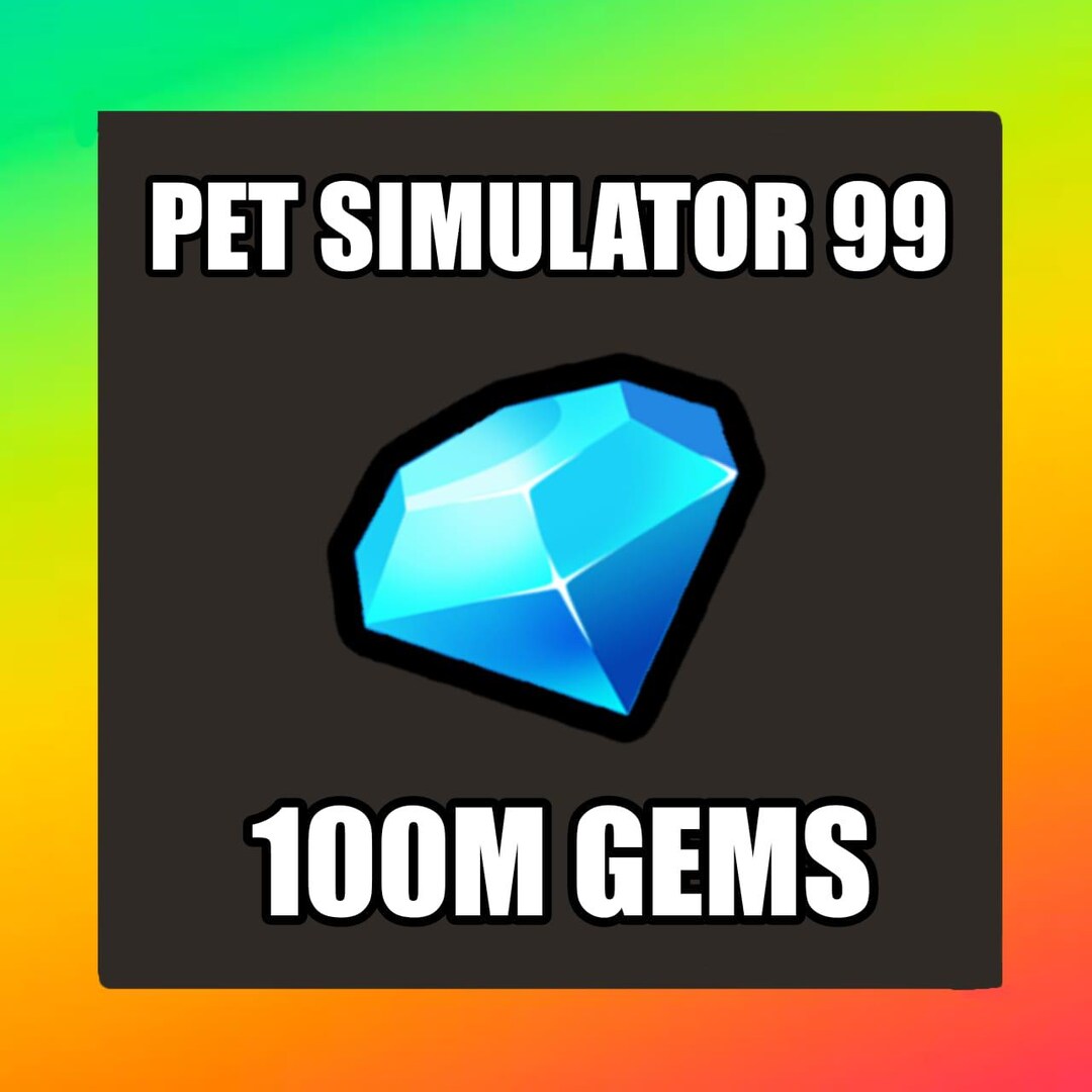 Ps99 | Pet Simulator 99 - 100M Gems - Etsy