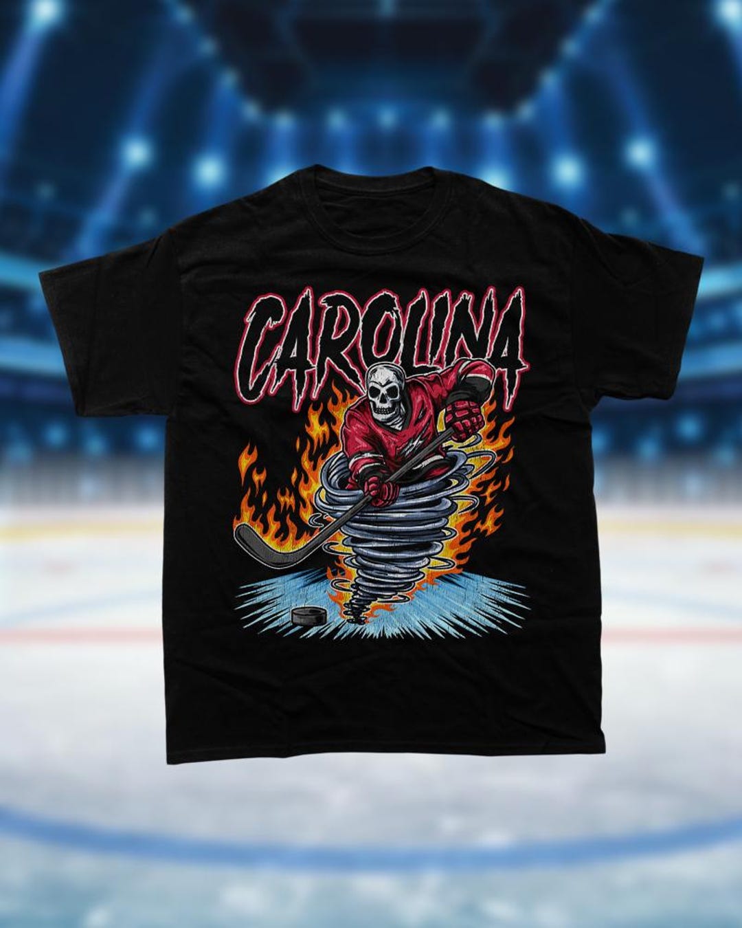 Carolina Hockey, Skeleton Shirt, Hurricanes , Unisex Heavy Cotton Tee ...