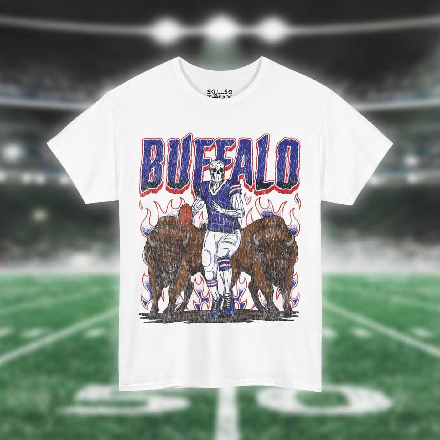Buffalo Football Shirt, Graphic Tees, Skeleton Shirt, Merch Tee, Gift ...