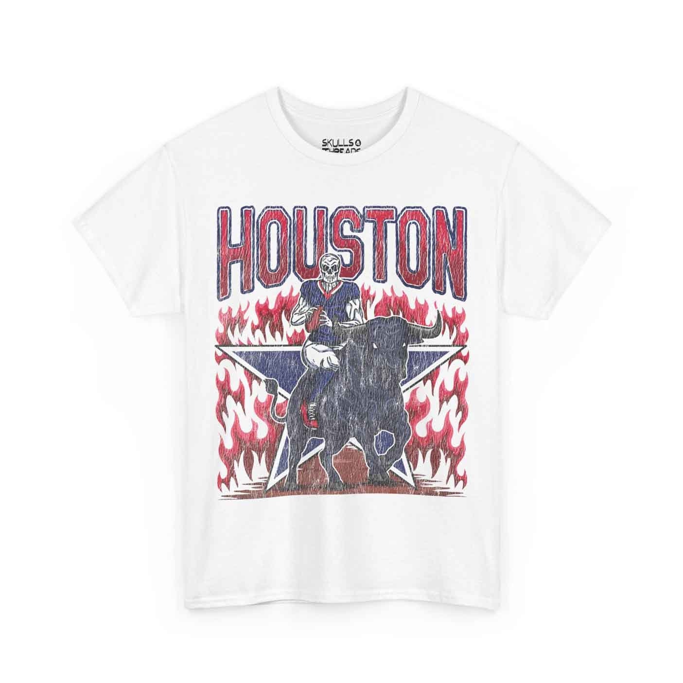 Houston Football Shirt, Graphic Tees, Skeleton Shirt, Merch Tee, Gift ...