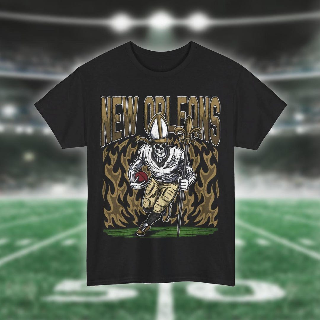 New Orleans Football Shirt, Graphic Tees, Skeleton Shirt, Merch Tee ...