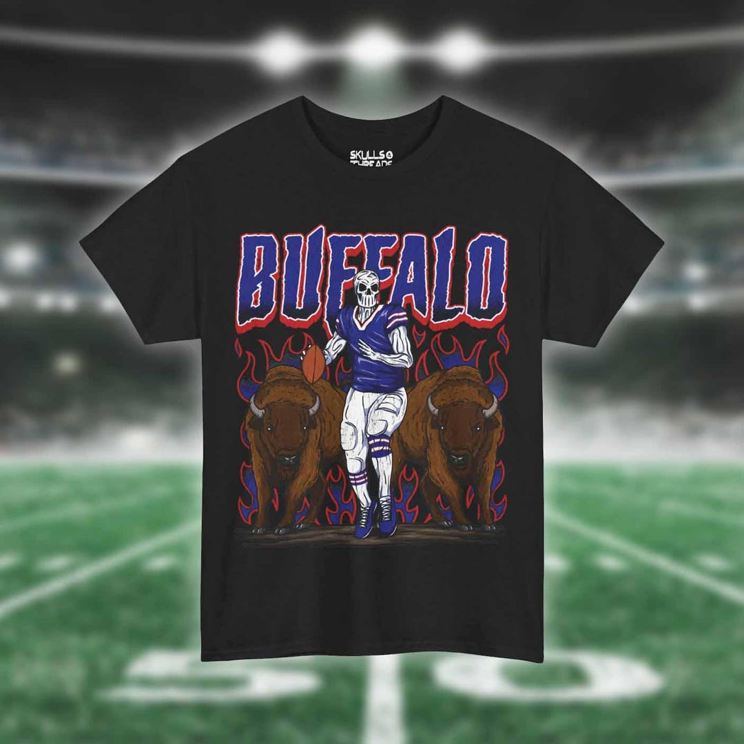 Buffalo Football Shirt, Graphic Tees, Skeleton Shirt, Merch Tee, Gift ...