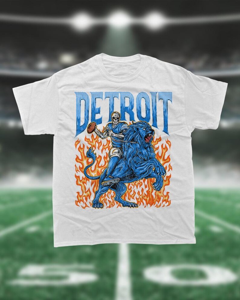 Detroit Football Shirt - Graphic Tees - Skeleton Shirt - Merch Tee ...