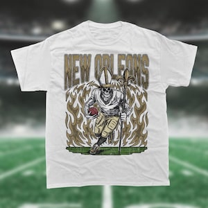 New Orleans Football Shirt, Graphic Tees, Skeleton Shirt, Merch Tee ...