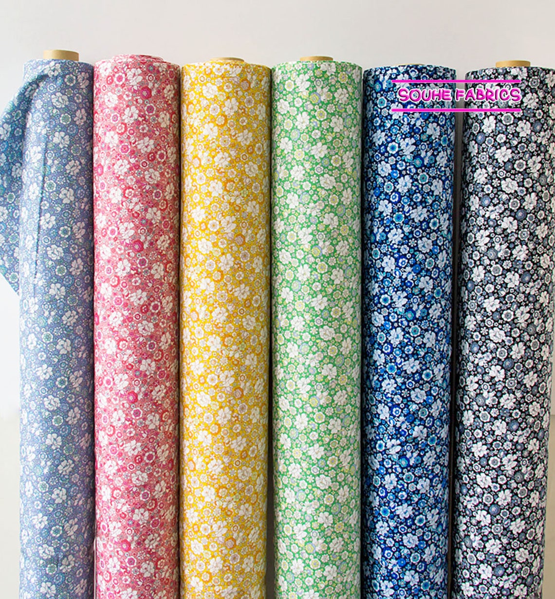 Japanese Kokka Lightweight Cotton Fabric Classic Flower-50cm - Etsy