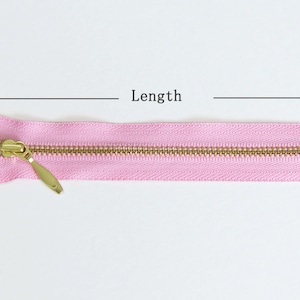 1pcs YKK #3 Golden Brass Tooth Metal Zipper Close-end Auto Lock Zipper ...