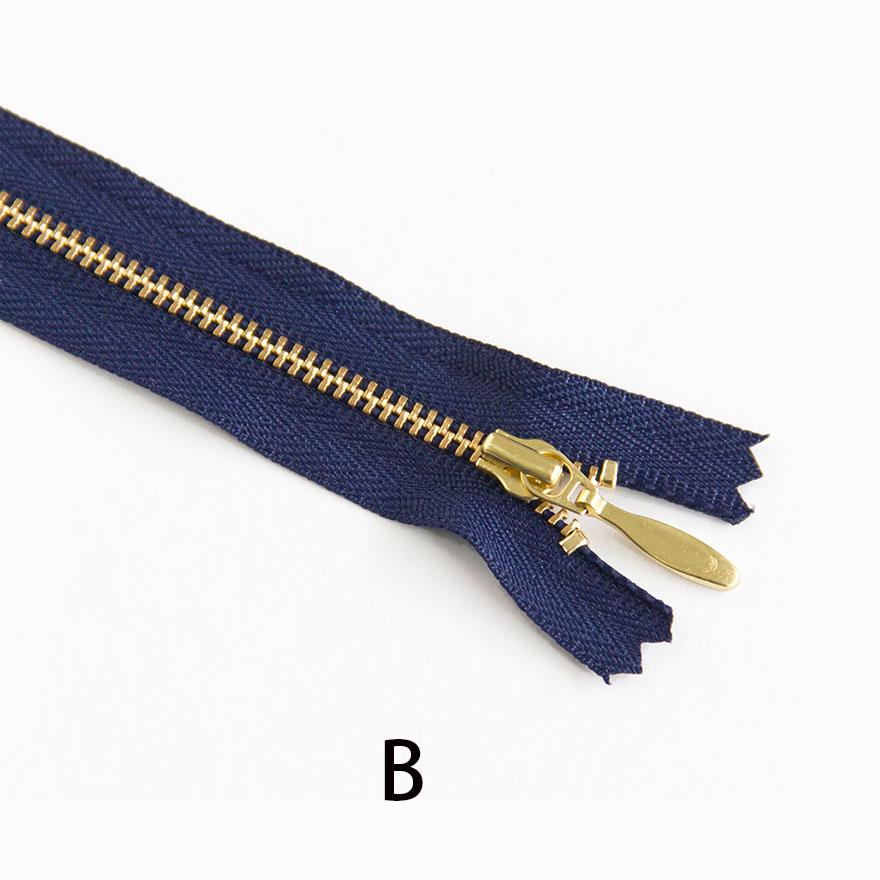 1pcs YKK #3 Golden Brass Tooth Metal Zipper Close-end Auto Lock Zipper ...