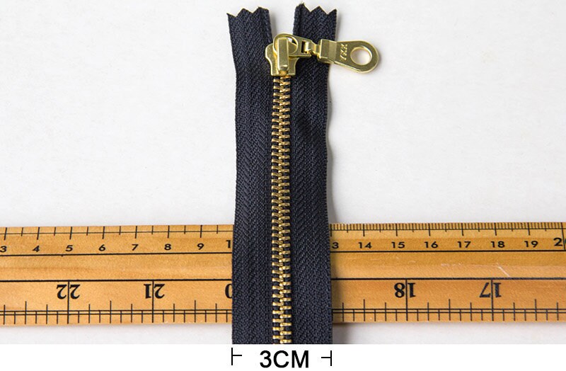 1pcs YKK 5 Golden Brass Metal Zipper Close-end Auto Lock - Etsy