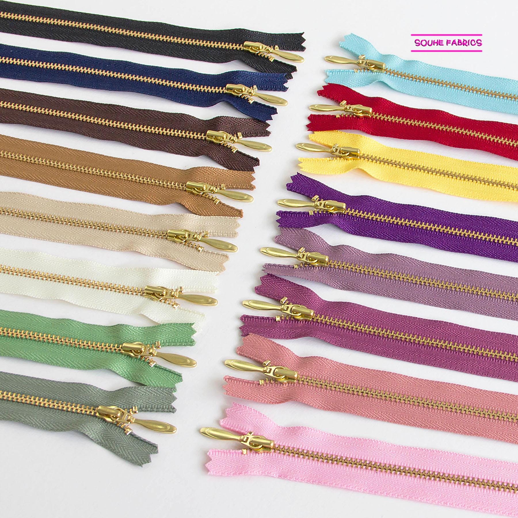 1pcs YKK #3 Golden Brass Tooth Metal Zipper Close-end Auto Lock Zipper ...