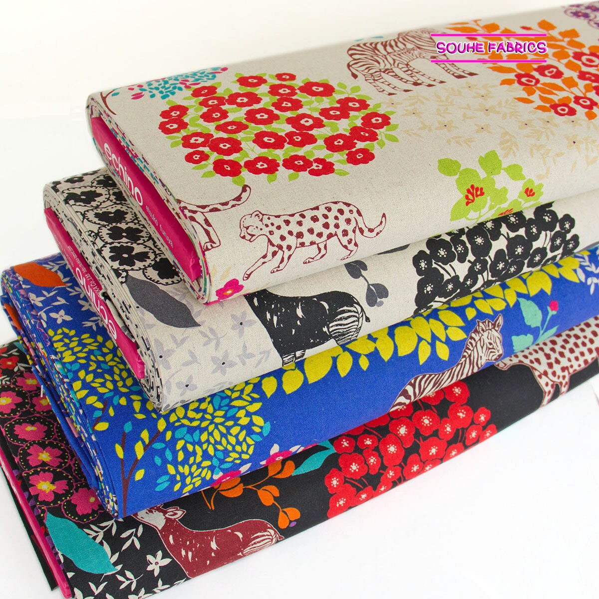 Japanese Cotton Linen Canvas Fabric Echino by Etsuko Furuya - Etsy