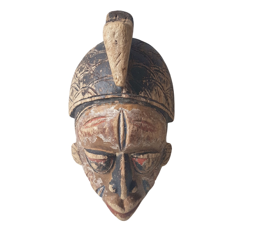 Vintage Wooden Tribal Yoruba Mask - Etsy