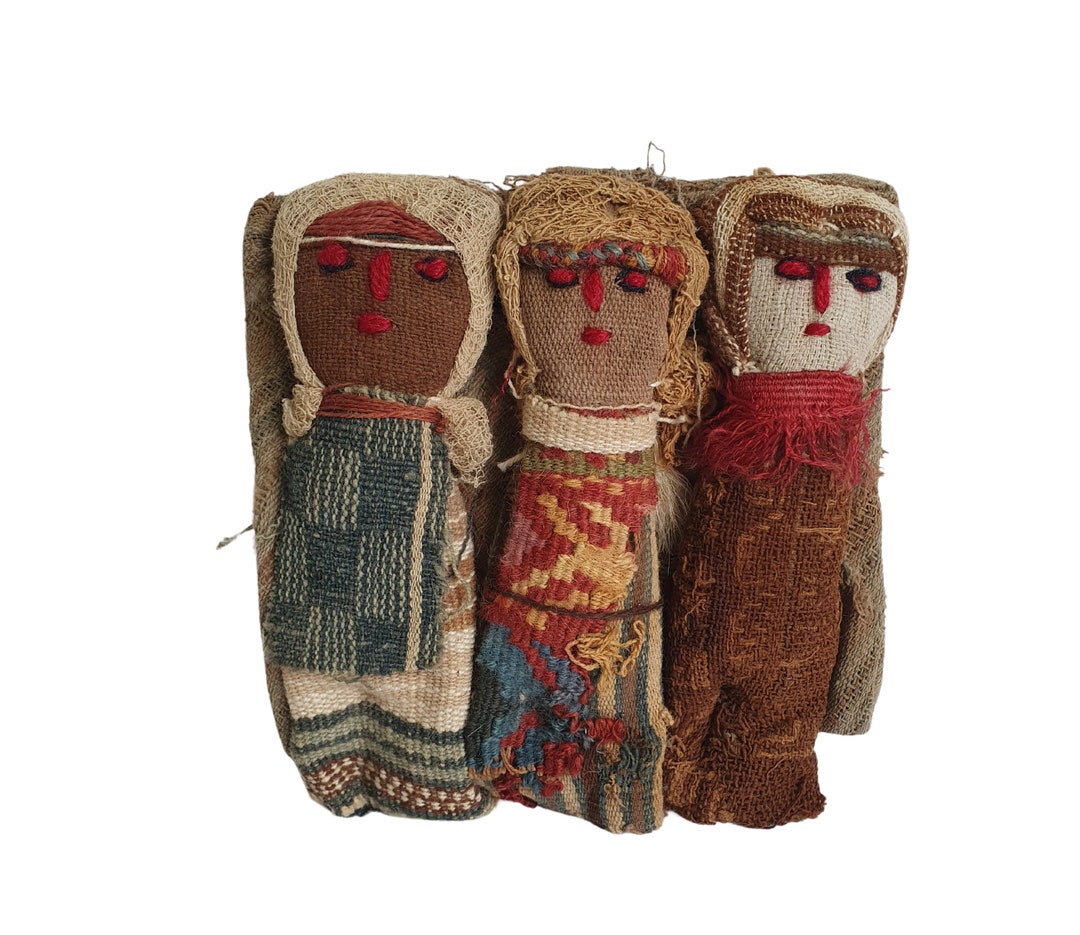 Vintage Peruvian Chancay Funeral Dolls | Ancient Textile Figures ...