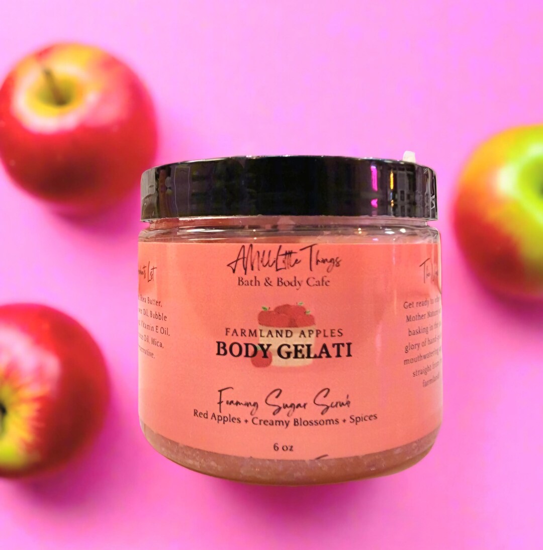 Farmland Apples Body Gelati Sugar Scrub Whipped Soap Exfoliator Creamy ...