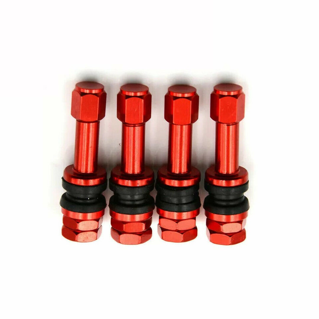 4 Pcs Red Aluminum Tire Valve Stems: High Pressure TR48E - Etsy